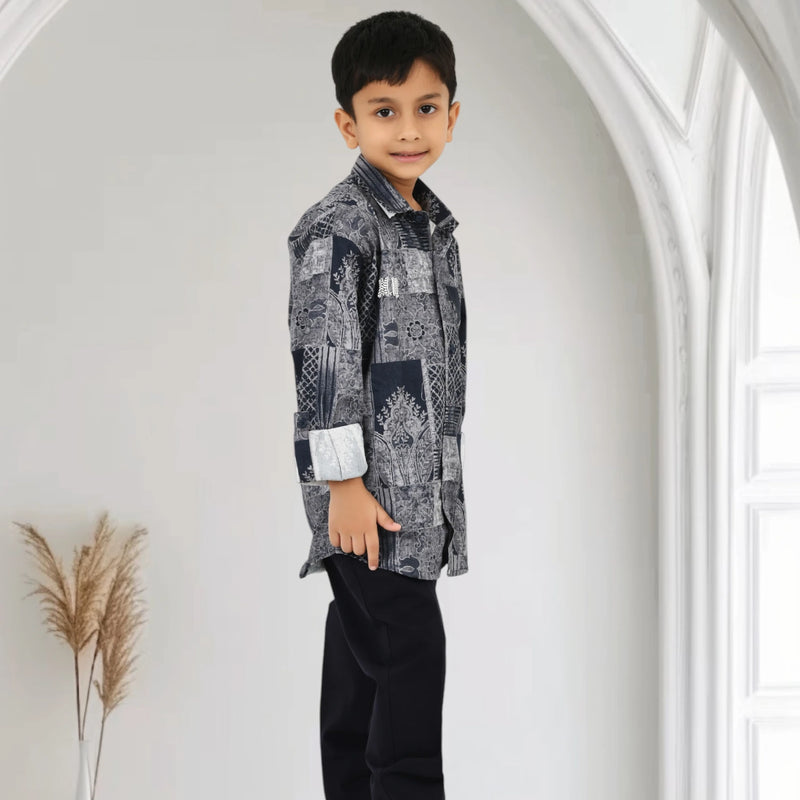 Boys' Elegant Fancy Shirt, Trousers & Belt Outfit – Metrovibe